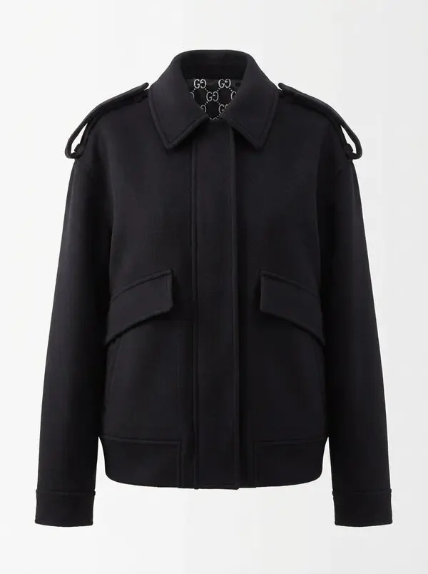 Gucci Silk Wool Bomber Jacket