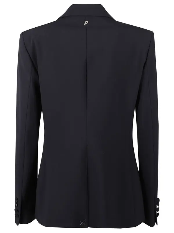 DONDUP Tailored Blazer With Lapel Collar And Patch Pockets - Black