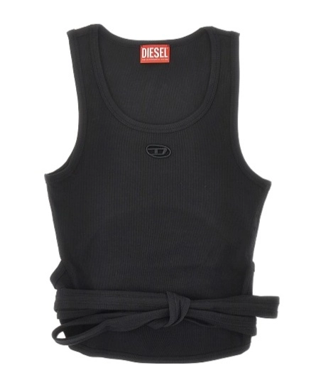 DIESEL® Ribbed Tank Top With Oval D Logo - No