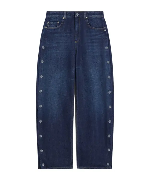 Sportmax Lichene Jeans With Logo Patch