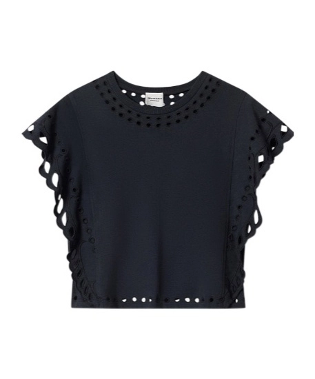 Isabel Marant Étoile Odyle Broderie Anglaise T-shirt - Black