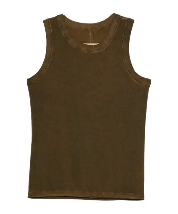 UMA WANG Crew Neck Vest - Green