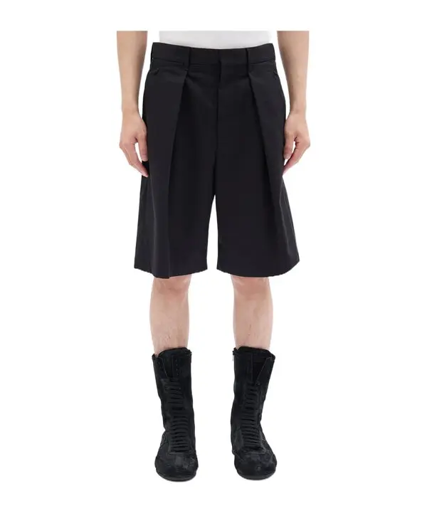 ANN DEMEULEMEESTER Pleated Wide Leg Shorts