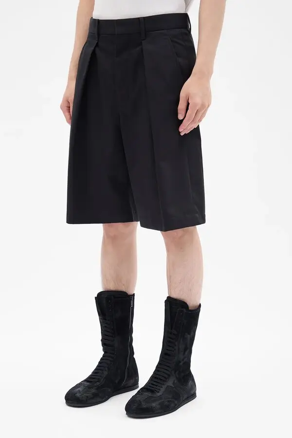 ANN DEMEULEMEESTER Pleated Wide Leg Shorts