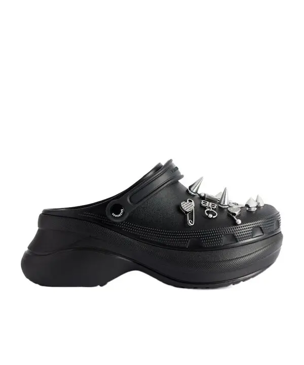 Balenciaga X Crocs Mule Jibbitz Sandals - Black
