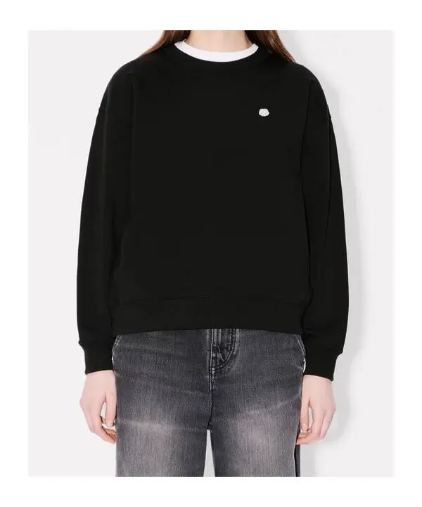 Kenzo Embroidered Cotton Sweatshirt - Black