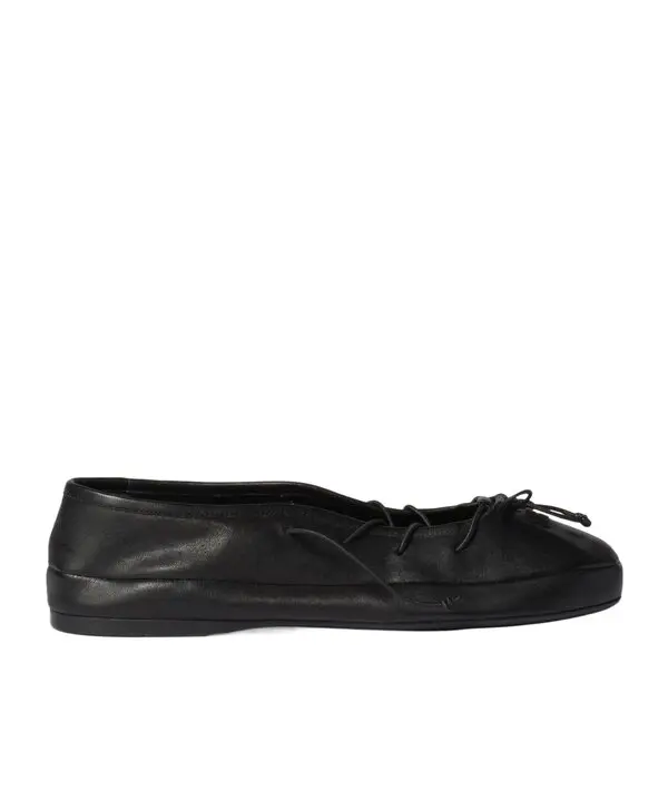 Miu Miu Nappa Leather Ballerinas - Black