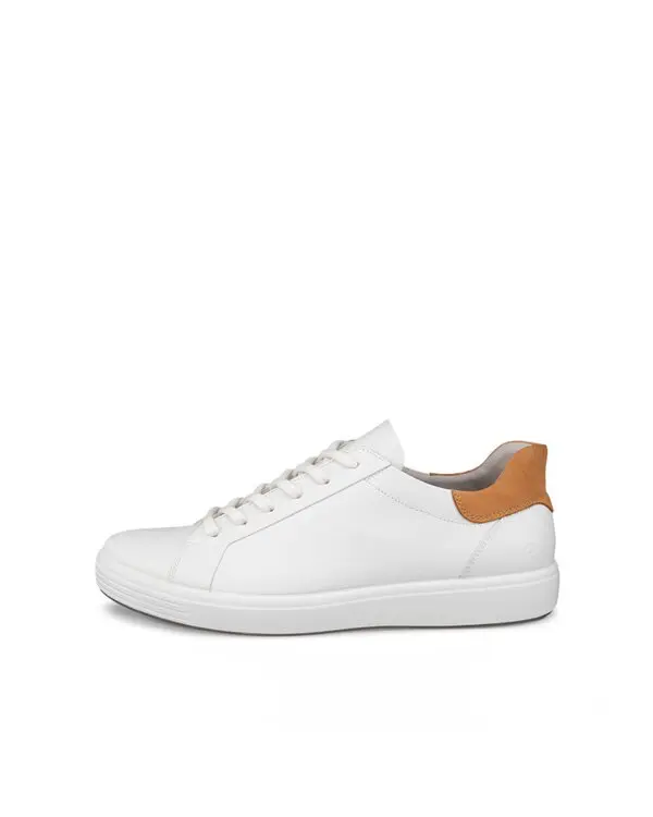 Ecco Soft 7 Lace-up Round Toe Sneakers - White