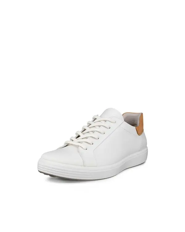 Ecco Soft 7 Lace-up Round Toe Sneakers - White