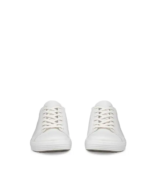 Ecco Soft 7 Lace-up Round Toe Sneakers - White