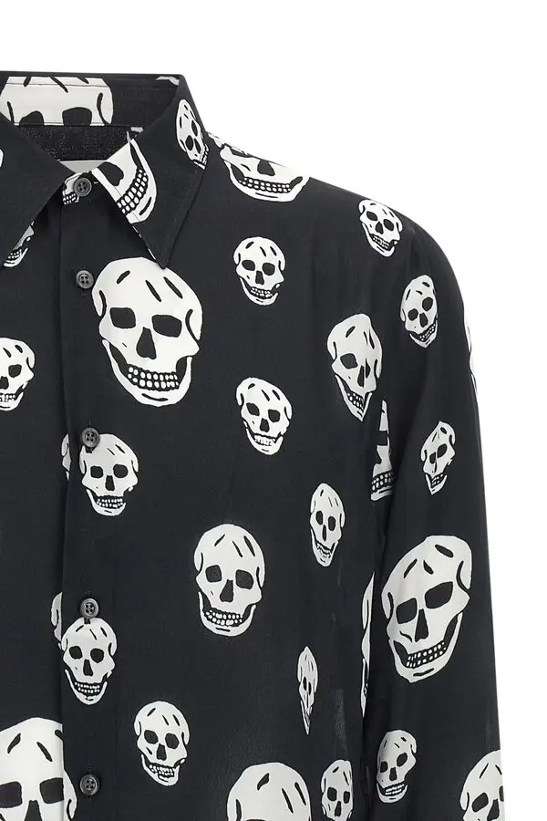 Alexander McQueen Skull Printed Long-sleeved Shirt