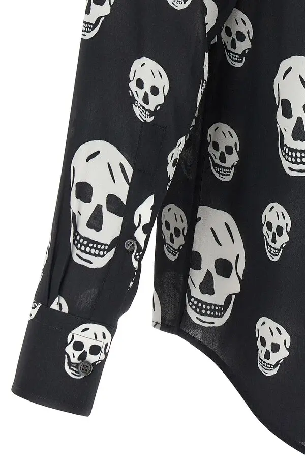 Alexander McQueen Skull Printed Long-sleeved Shirt
