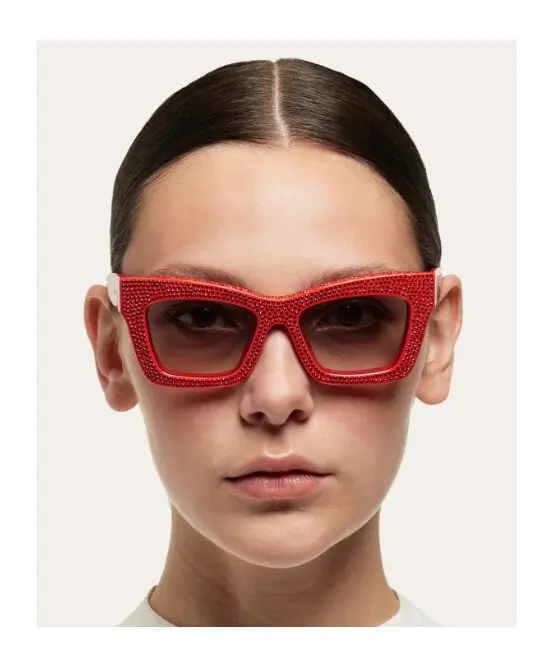 FERRAGAMO Rectangle Embellished Sunglasses