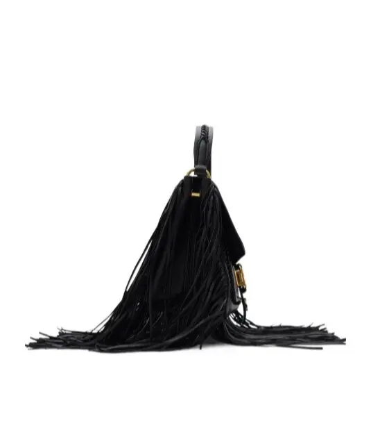 Burberry Small Rider Fringed Shoulder Bag