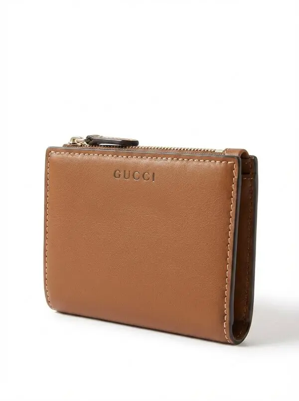 Gucci Gg Emblem Medium Wallet - Brown