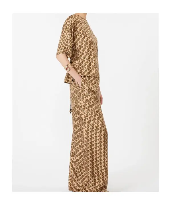 Max Mara Printed Short Sleeve Blouse