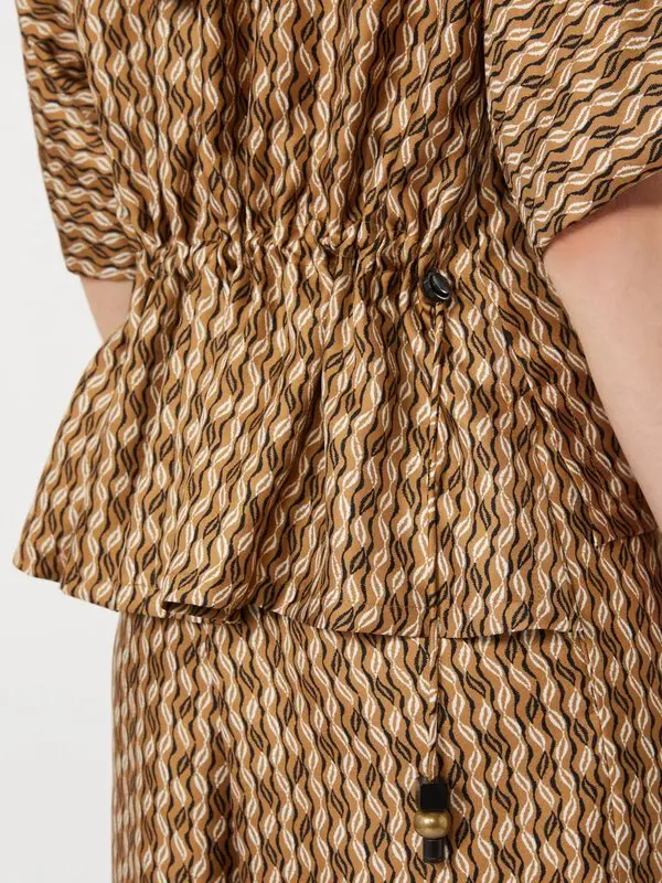 Max Mara Printed Short Sleeve Blouse