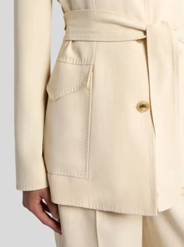 Etro Belted Field Jacket - Cream