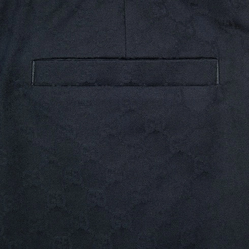 Gucci Gg Cotton Gabardine Trousers - Dark Blue