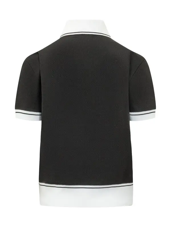 Dolce & Gabbana Contrast Trim Logo Polo Shirt