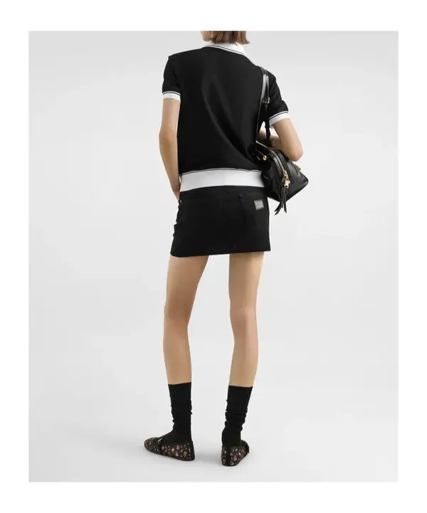 Dolce & Gabbana Contrast Trim Logo Polo Shirt
