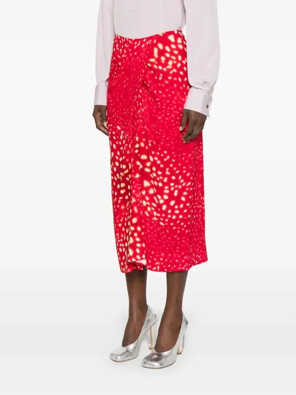 Dries Van Noten Graphic Print Wrap Skirt