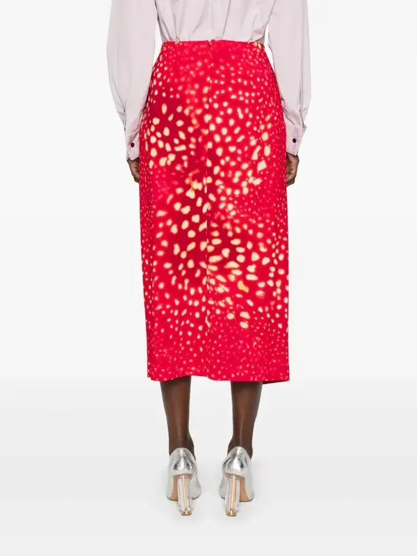 Dries Van Noten Graphic Print Wrap Skirt