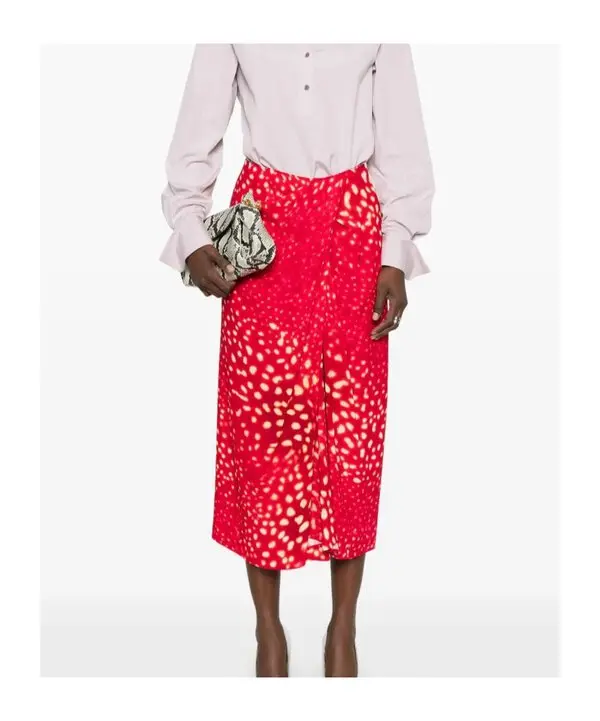 Dries Van Noten Graphic Print Wrap Skirt