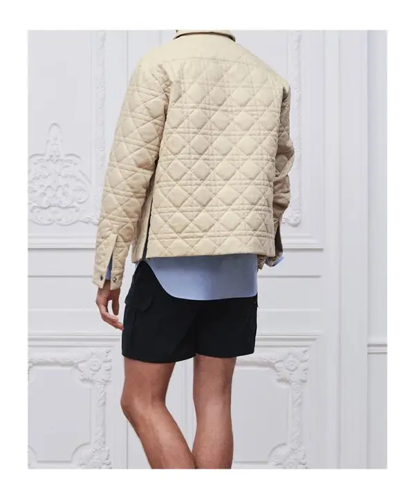 Dior Cannage Logo Patch Overshirt - Beige
