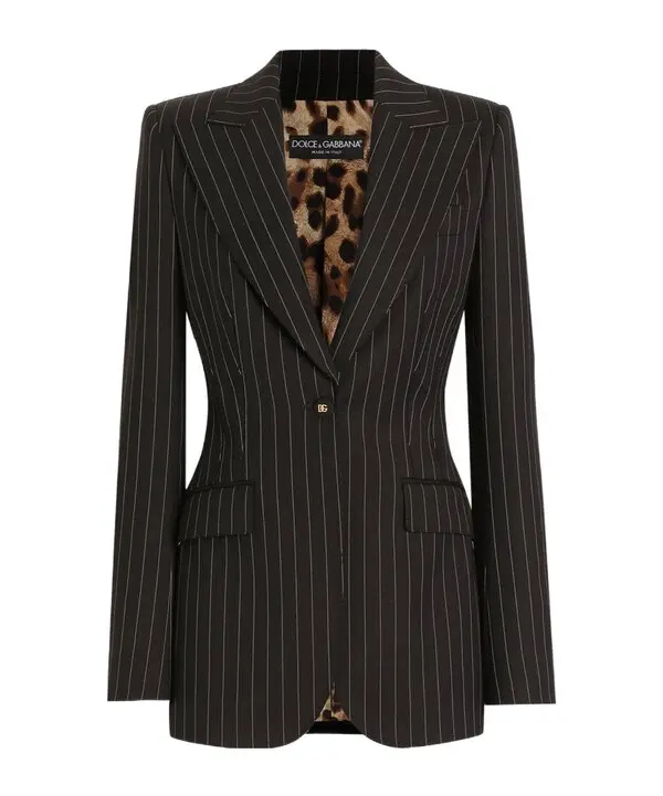 Dolce & Gabbana Single-breasted Pinstriped Blazer