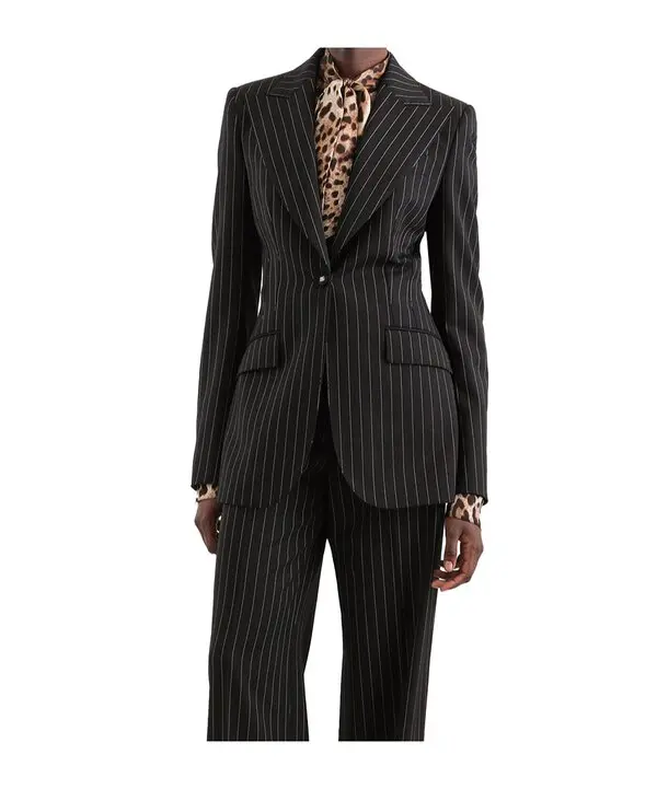 Dolce & Gabbana Single-breasted Pinstriped Blazer
