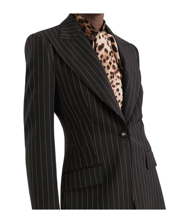 Dolce & Gabbana Single-breasted Pinstriped Blazer