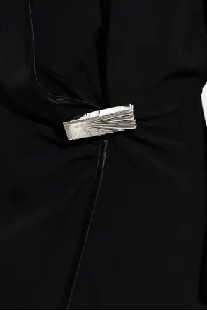 Attico Midi Dress With Plunging Neckline And Slit