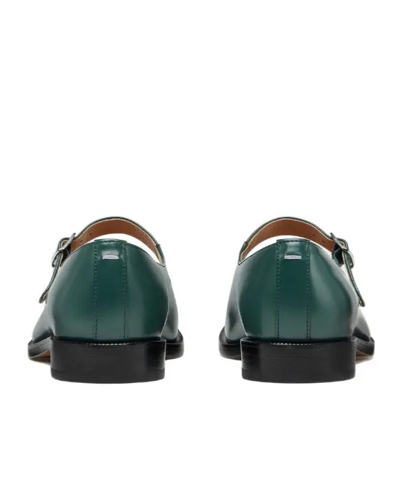 MAISON MARGIELA Tabi Mary Jane Buckled Flats - Green