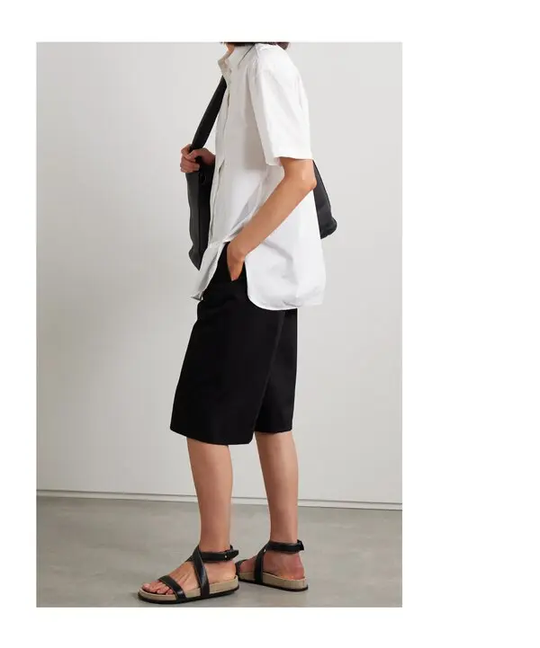 NILI LOTAN Alban Short-sleeve Button-down Shirt
