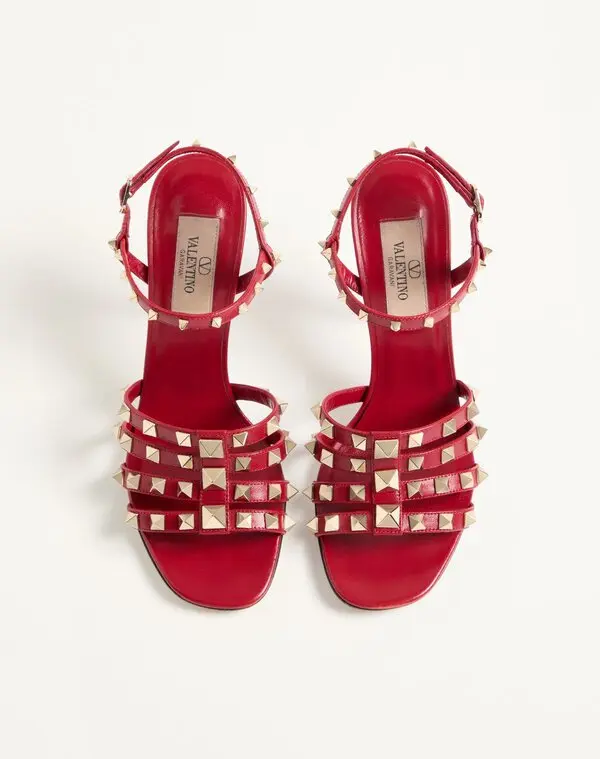 Valentino Garavani Rockstud Kidskin Stiletto Sandal 100mm