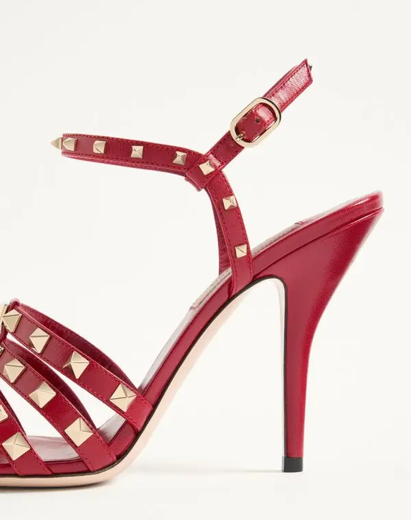 Valentino Garavani Rockstud Kidskin Stiletto Sandal 100mm
