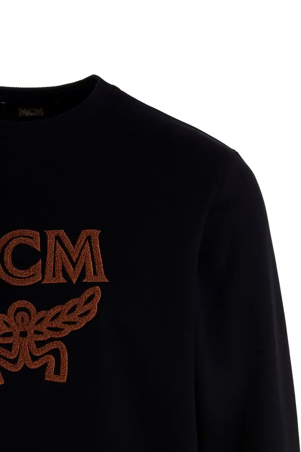 Mcm Logo Embroidered Pullover