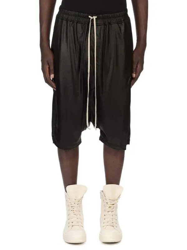 Rick Owens Elastic Waist Drawstring Shorts