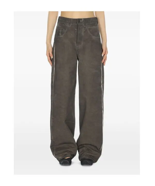 UMA WANG Belted Jeans With Five Pockets - Black