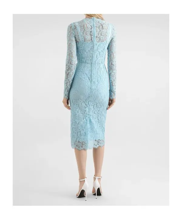 Dolce & Gabbana Lace Midi Dress - Blue