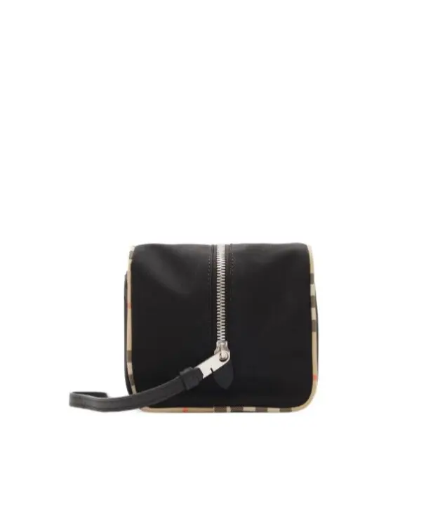 Burberry Large Check Trim Travel Pouch