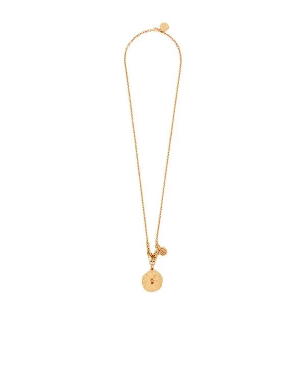 Chloé Medals Zodiac Pendant Necklace - Yellow