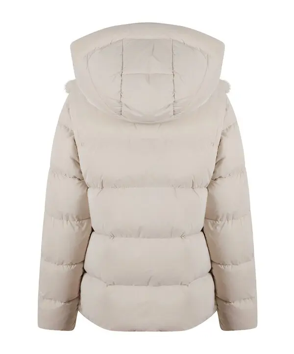 MOORER Hooded Quilted Jacket With Paneled Detailing - Nude