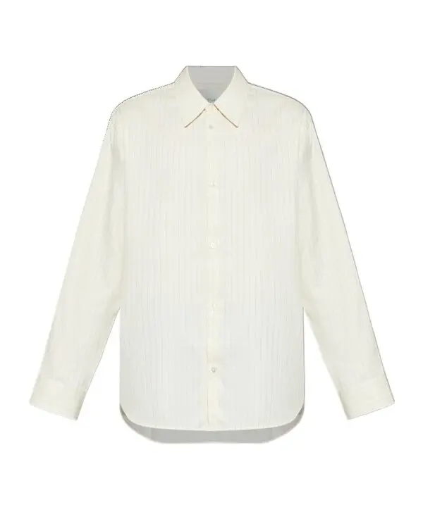 Studio Nicholson View Striped Long-sleeved Shirt - White