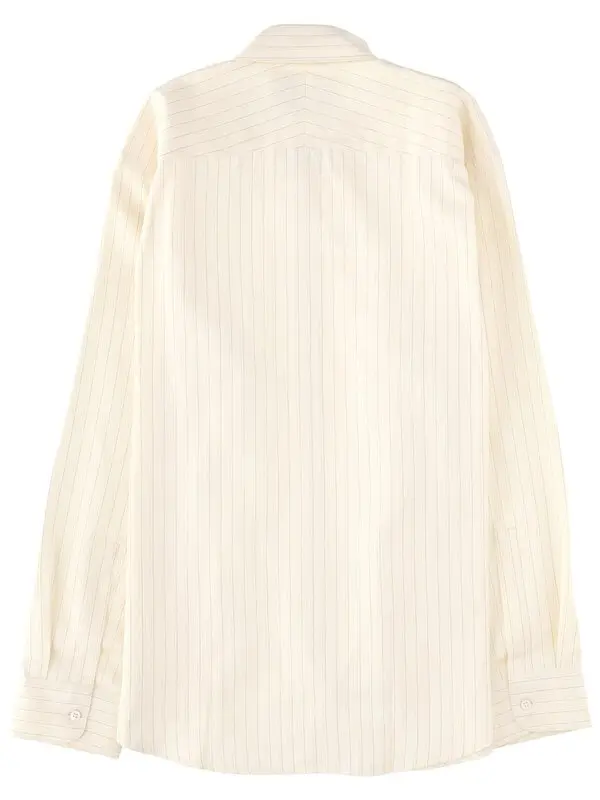 Studio Nicholson View Striped Long-sleeved Shirt - White
