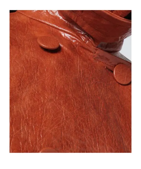 Andamane Faux Leather Belted Jacket