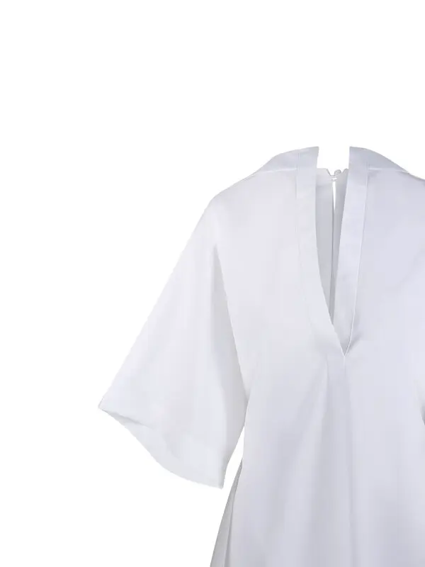 Jacquemus V-neck Asymmetrical Top With Slit Hem - White