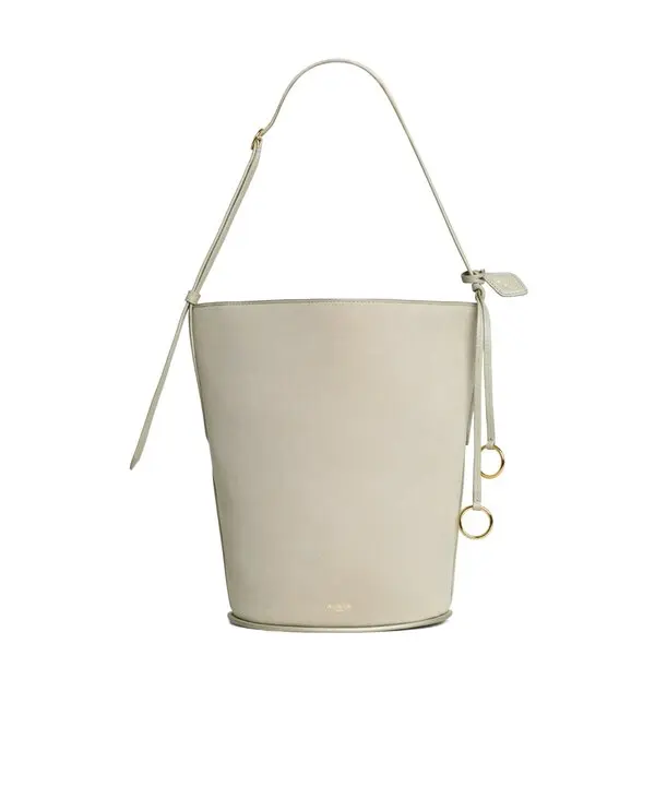 Alaïa Small Ring-detail Bucket Bag - Nude