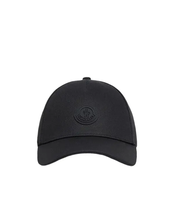 Moncler Baseball Cap With Logo Patch - Black